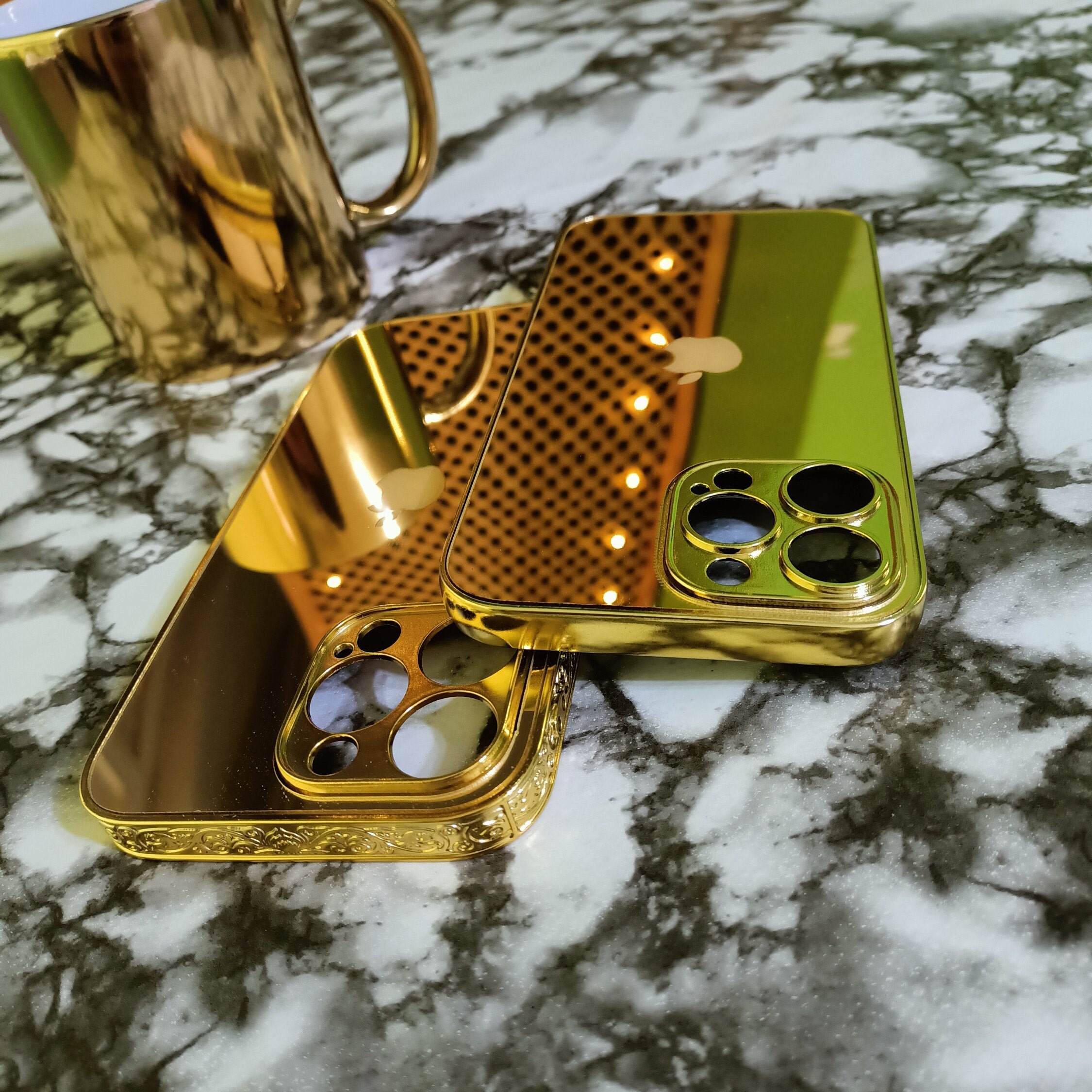 Letters Gold Embroidered and Plain Custom iPhone Case / Customizable ...