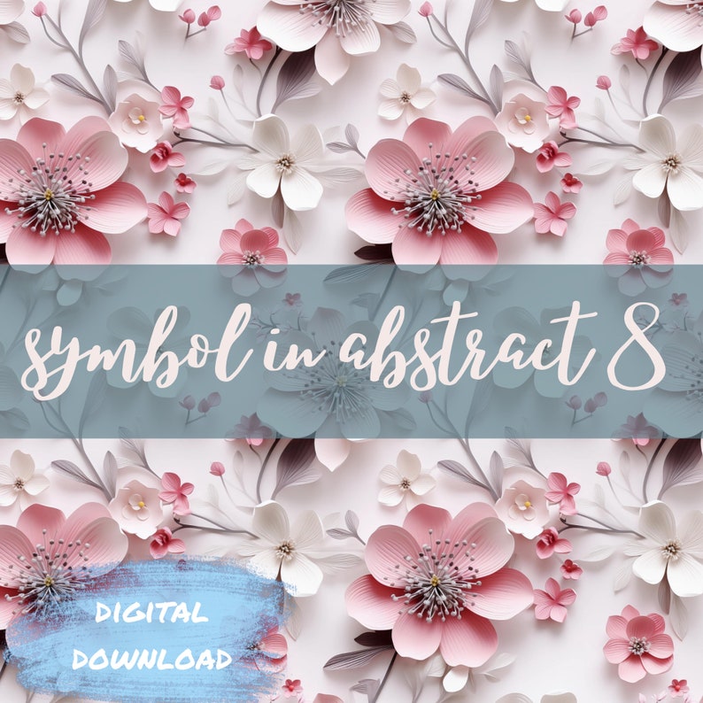 3D Floral Digital Paper, 3D Floral Pattern, 3D Flower Digital Paper, 3D ...