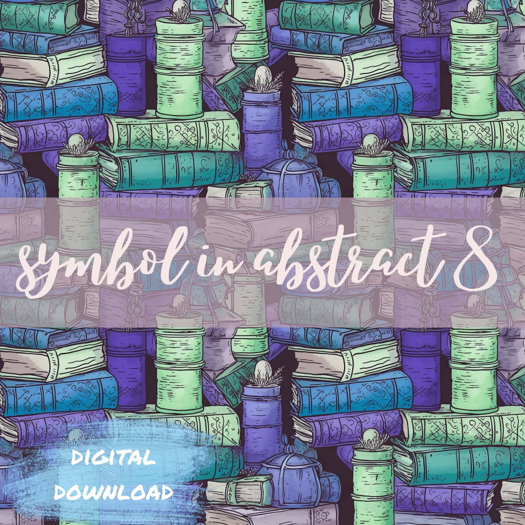 Book Seamless Pattern, Books Digital Paper, Books Digital File, Books ...