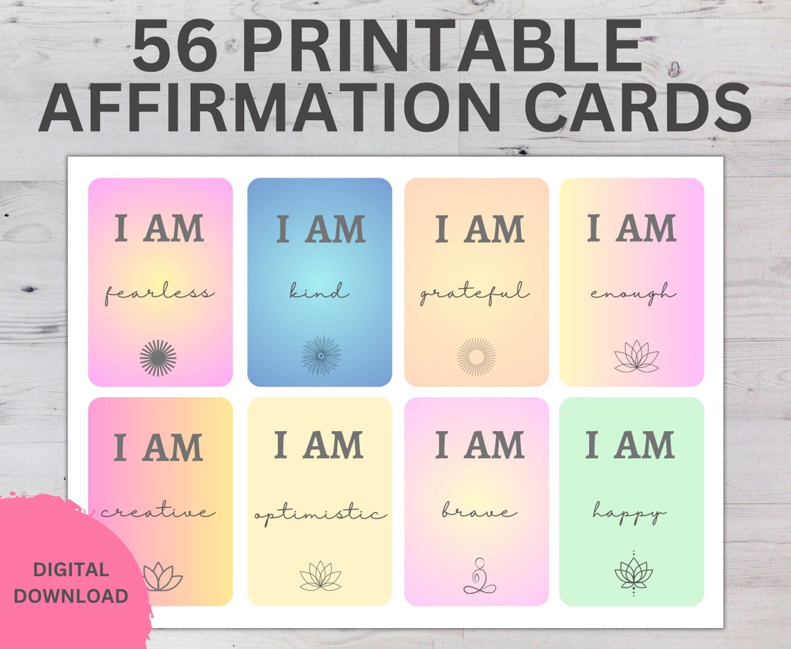 I AM Affirmation Cards, Positive Affirmation Cards, Daily Affirmation ...