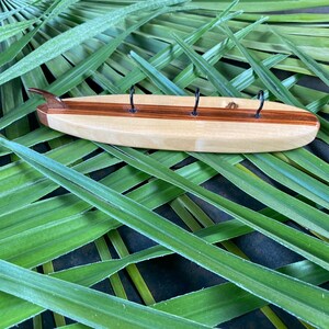 Hardwood Mini Surfboard Hook | Surfboard Hook | Jewelry Hanger | Key ...