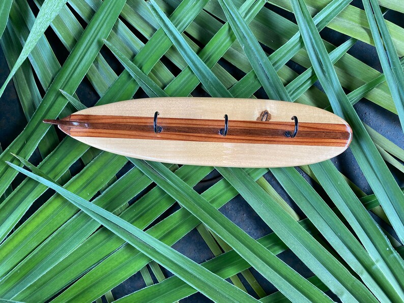 Hardwood Mini Surfboard Hook | Surfboard Hook | Jewelry Hanger | Key ...