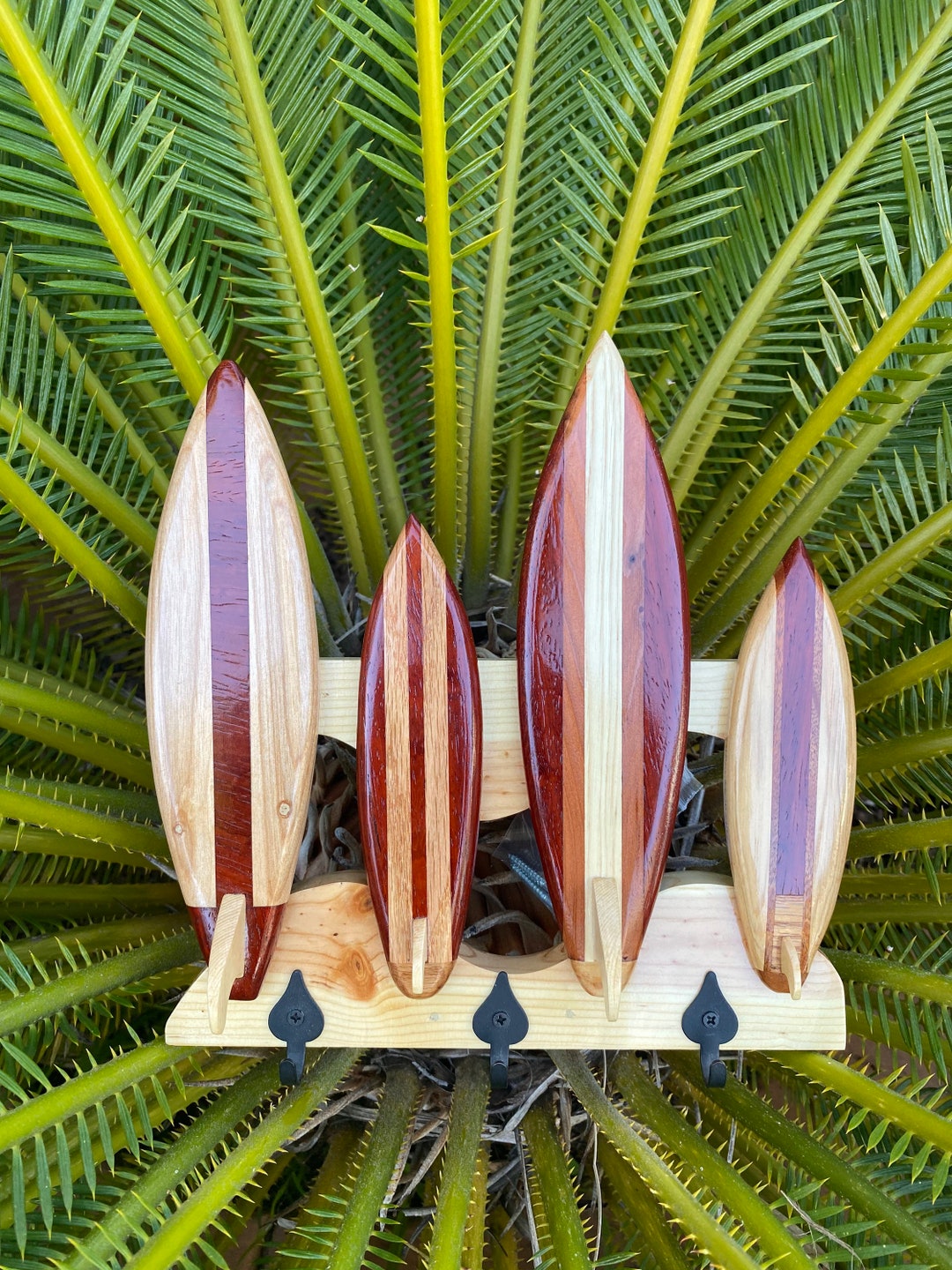 Mini Surfboard Key Holder Surfboard Hanger Wood Surfboard Beach Decor ...