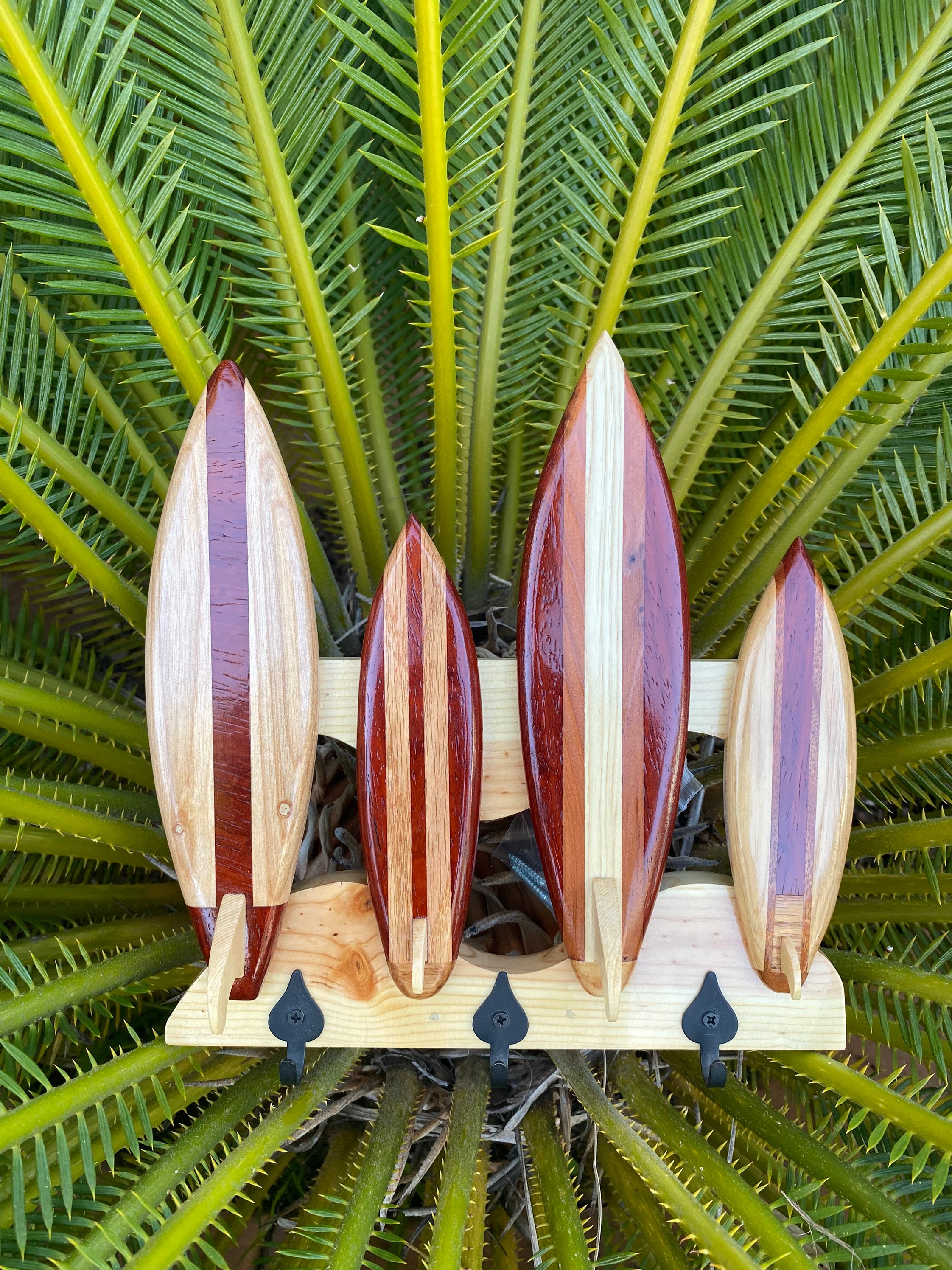 Mini Surfboard Key Holder Surfboard Hanger Wood Surfboard Beach Decor ...