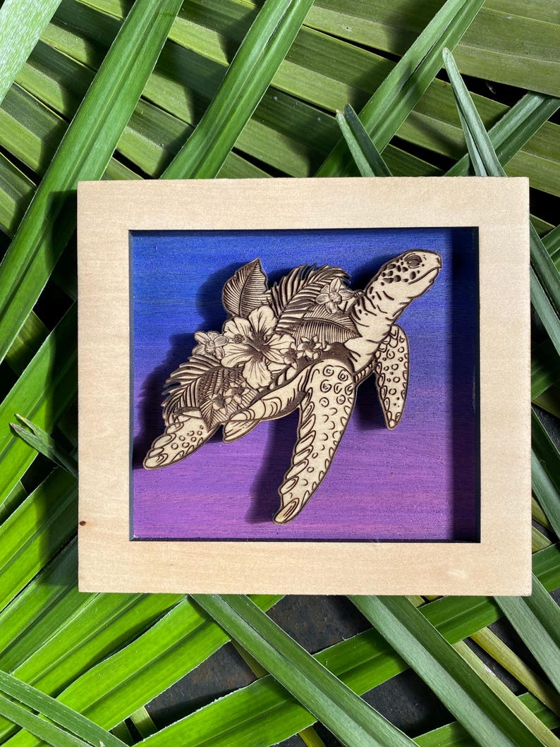 Island Wall Art | Sea Turtle Engraving | Sea Turtle Art | Ocean Art ...