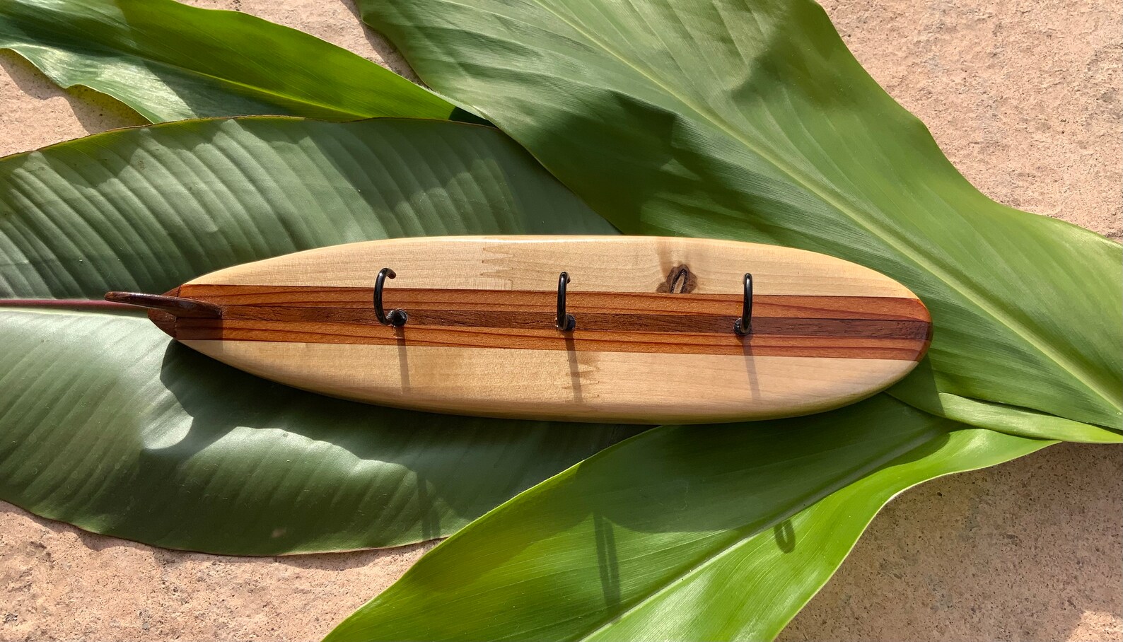 Hardwood Mini Surfboard Hook | Surfboard Hook | Jewelry Hanger | Key ...