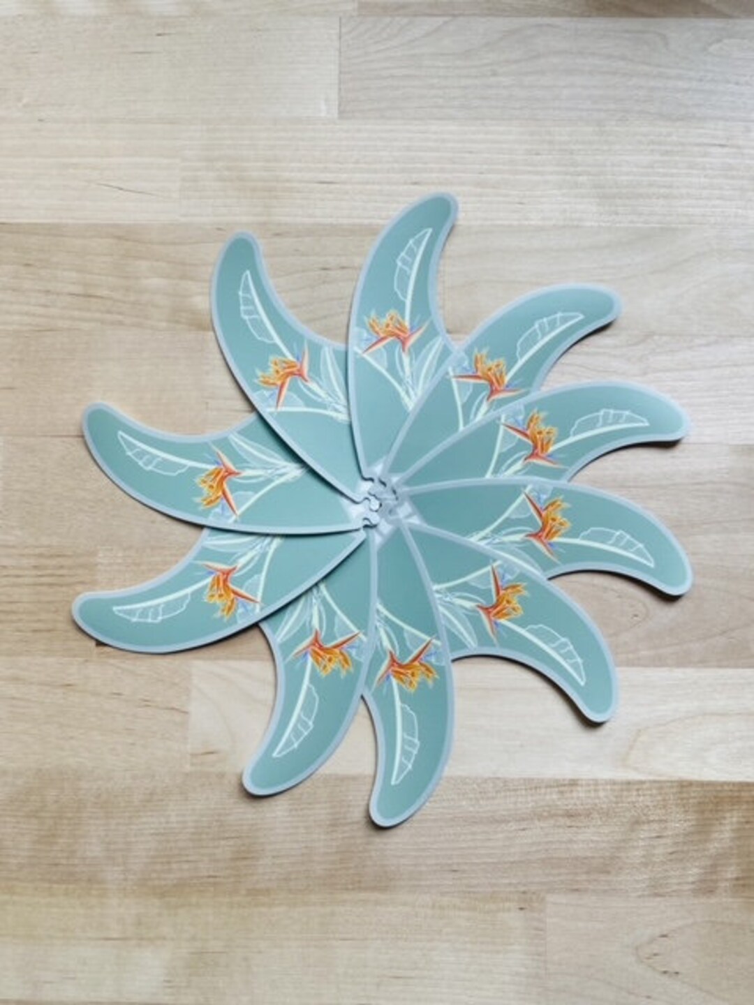 Surfboard Fin Sticker | Bird of Paradise Fin Sticker | Tropical Sticker ...