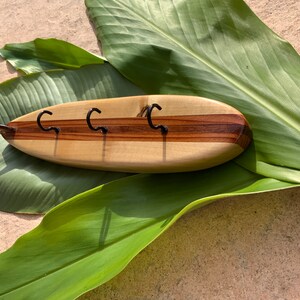 Hardwood Mini Surfboard Hook | Surfboard Hook | Jewelry Hanger | Key ...
