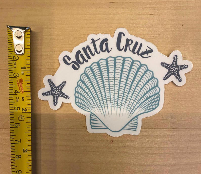 Shell Sticker | Ocean Shell Sticker | Beach Sticker | Santa Cruz ...
