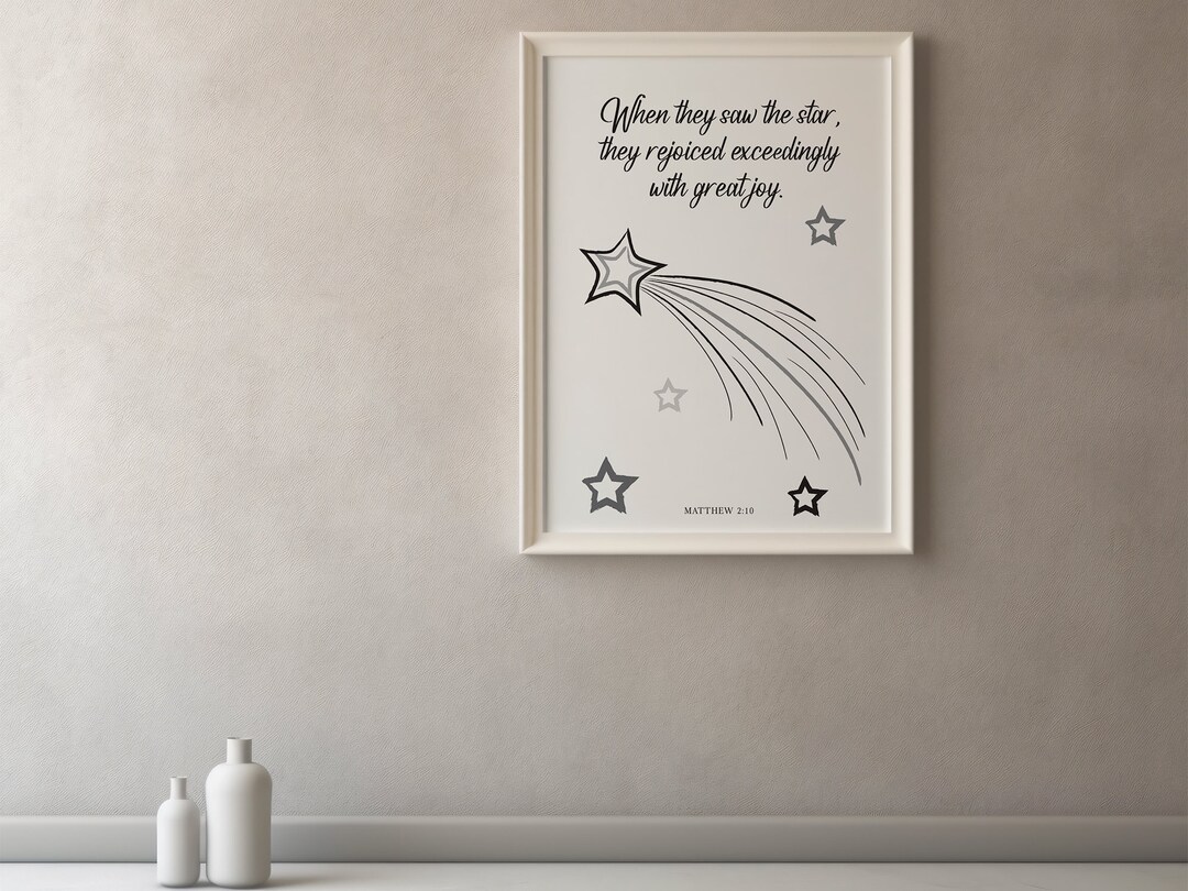 JPG PDF Birth of Jesus Guiding Star Digital Drawing Poster - Etsy