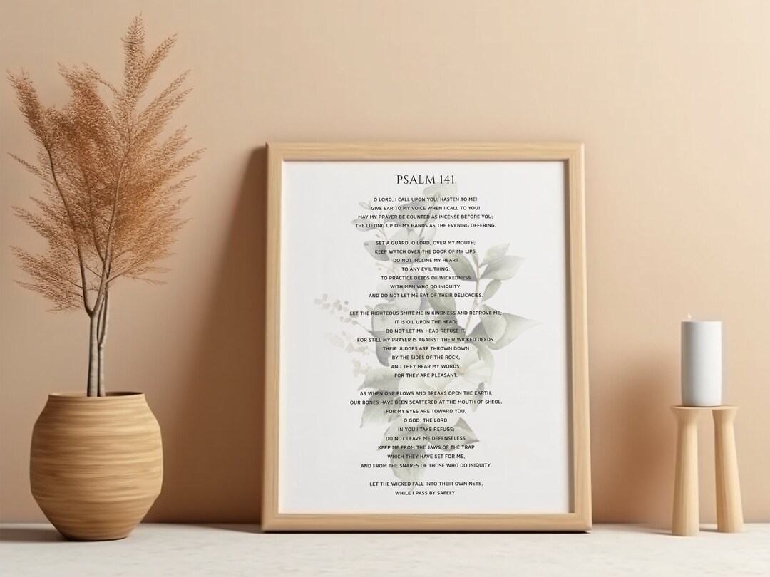JPG Psalm 141 Downloadable Wall Art Bible Verse for Print - Etsy