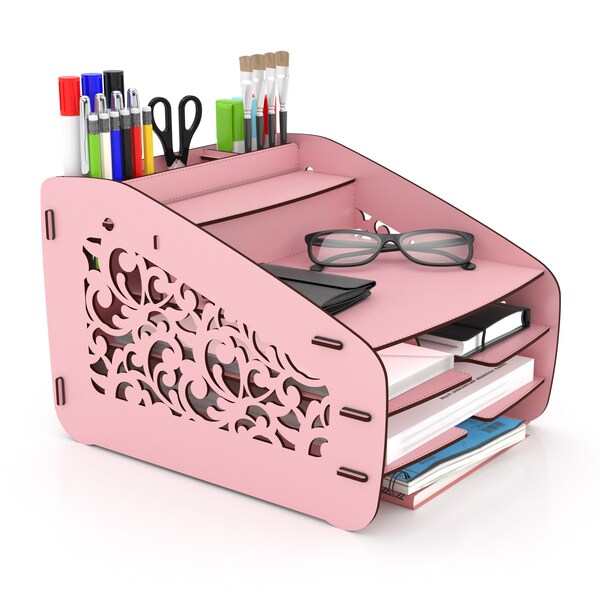 Red Desktop Organizer - Etsy