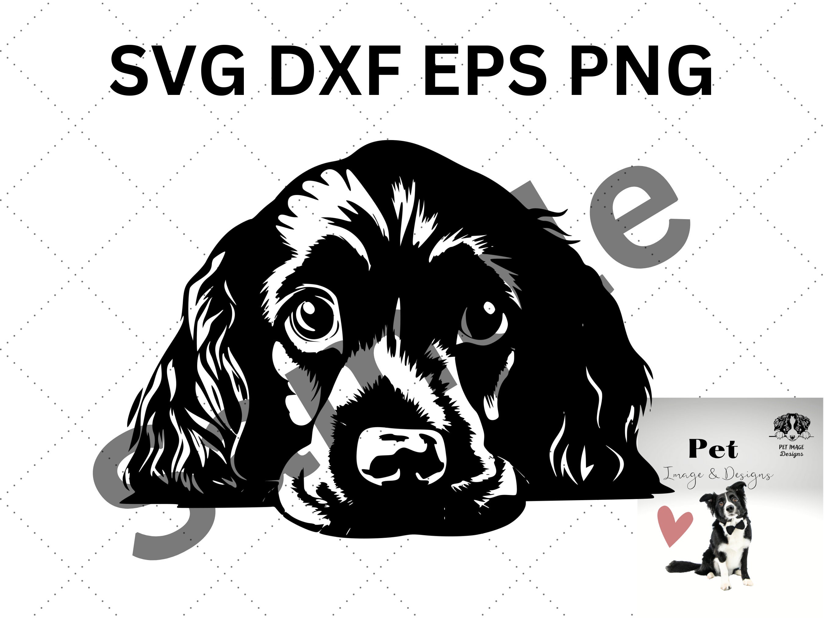 Cocker Spaniel Puppy Peeking Paws 03 SVG DXF EPS Png Cute Dog - Etsy