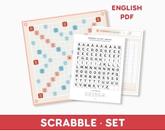 Classic Scrabble Set Gameboard, Tiles & Scorecards| English Scrabble ...