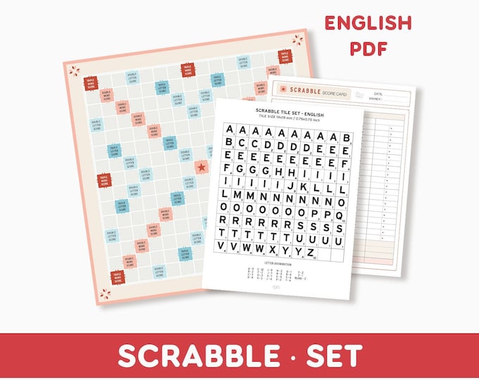 Personalized Scrabble Board - Printable JPG File - 12 X 12 Inches - Etsy