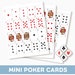 Classic 56 Poker Playing Mini Cards | Printable PDF | Png Svg Files ...