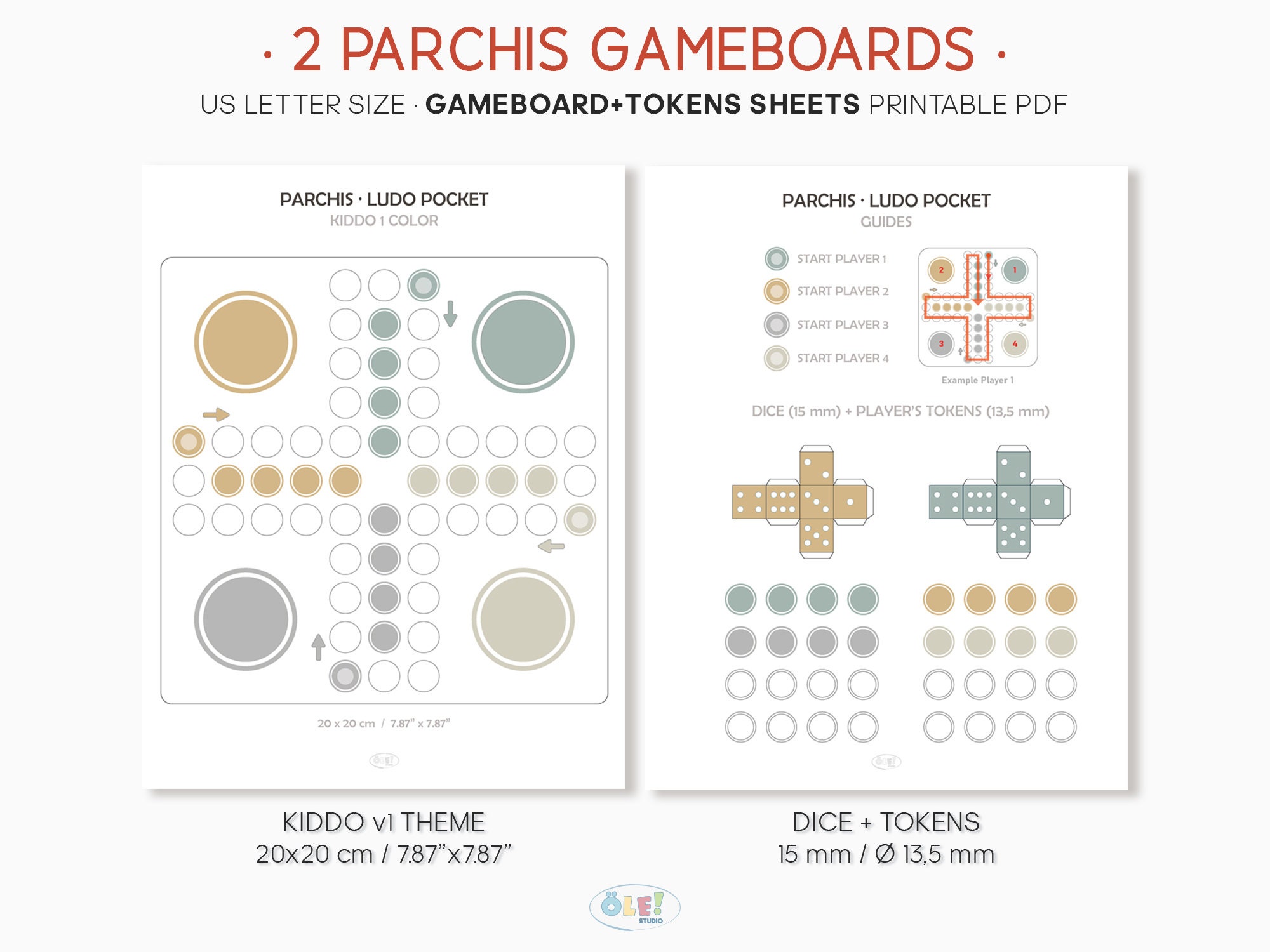 Minimal Parcheesi Ludo Gameboards & Tokens| Parcheesi Ludo Printable ...