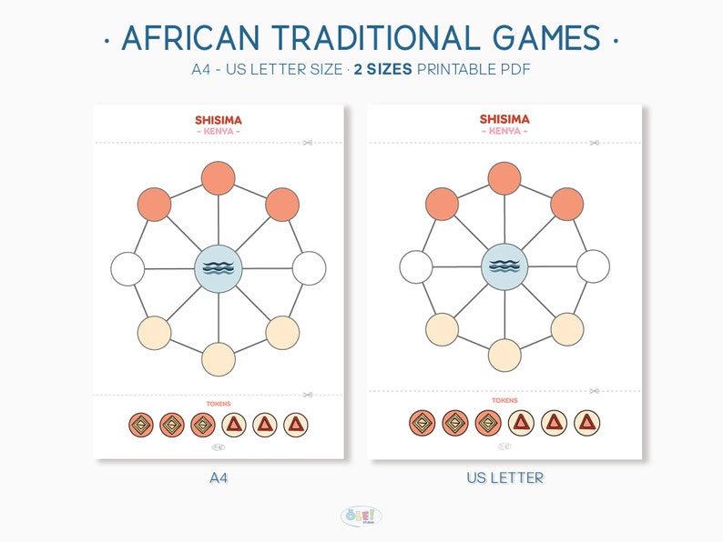 African Traditional Strategy Games Collection | 4 Printable PDF Games ...