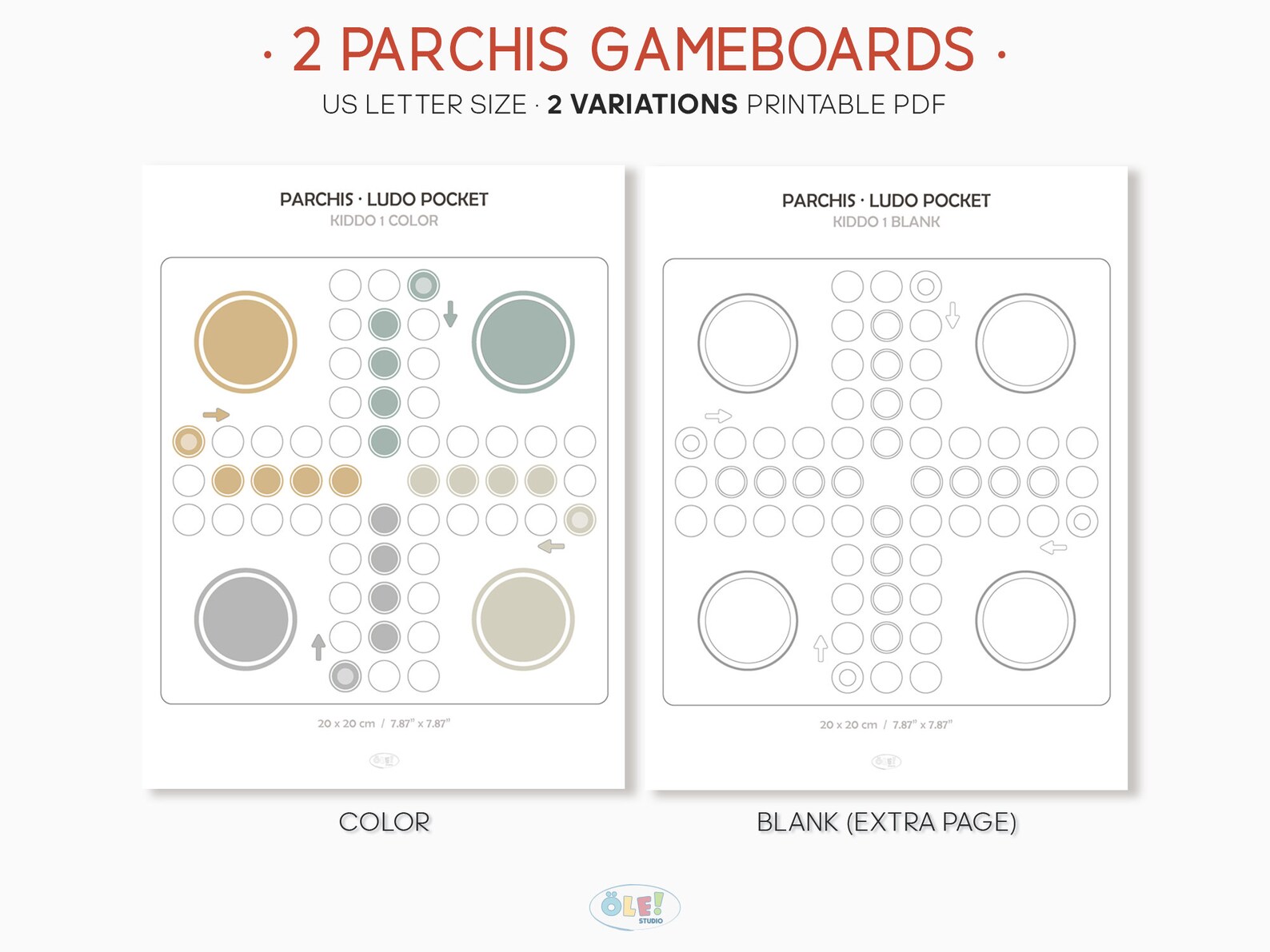 Minimal Parcheesi Ludo Gameboards & Tokens| Parcheesi Ludo Printable ...