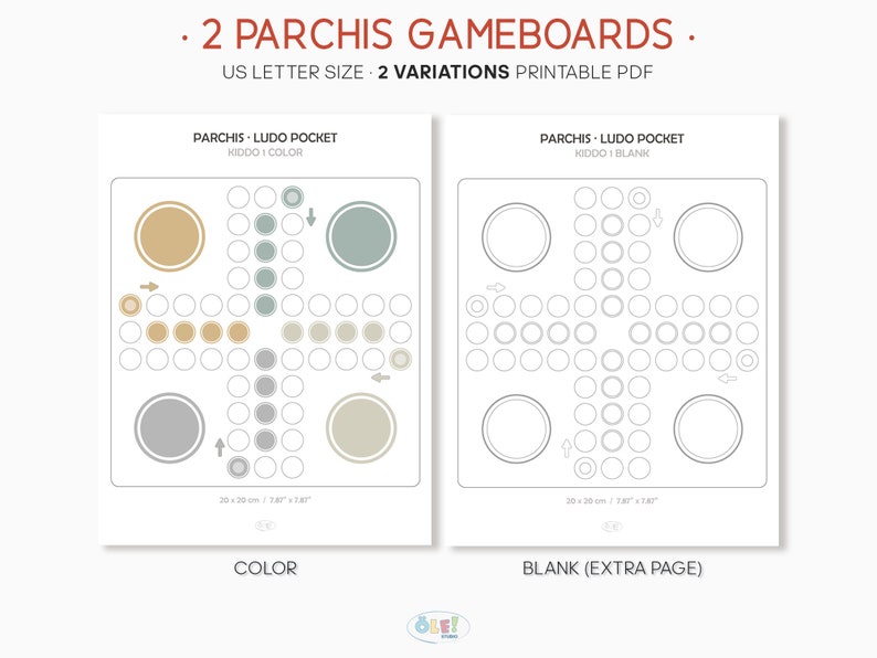 Minimal Parcheesi Ludo Gameboards & Tokens| Parcheesi Ludo Printable ...