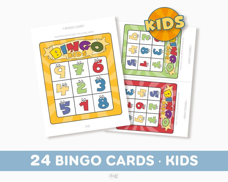 24 Bingo Cards for Kids| Digital Download Printable PDF | Fun Party ...