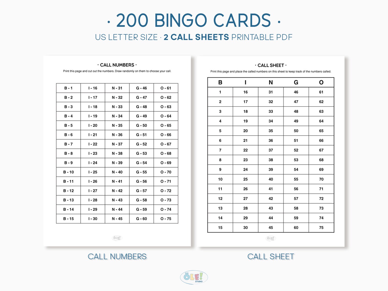 200 Bingo Cards | Digital Download Printable PDF | Fun Party Bingo Game ...