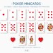 Classic 56 Poker Playing Mini Cards | Printable PDF | Png Svg Files ...