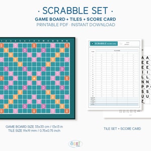 Classic Scrabble Set Gameboard, Tiles & Scorecards| English Scrabble ...