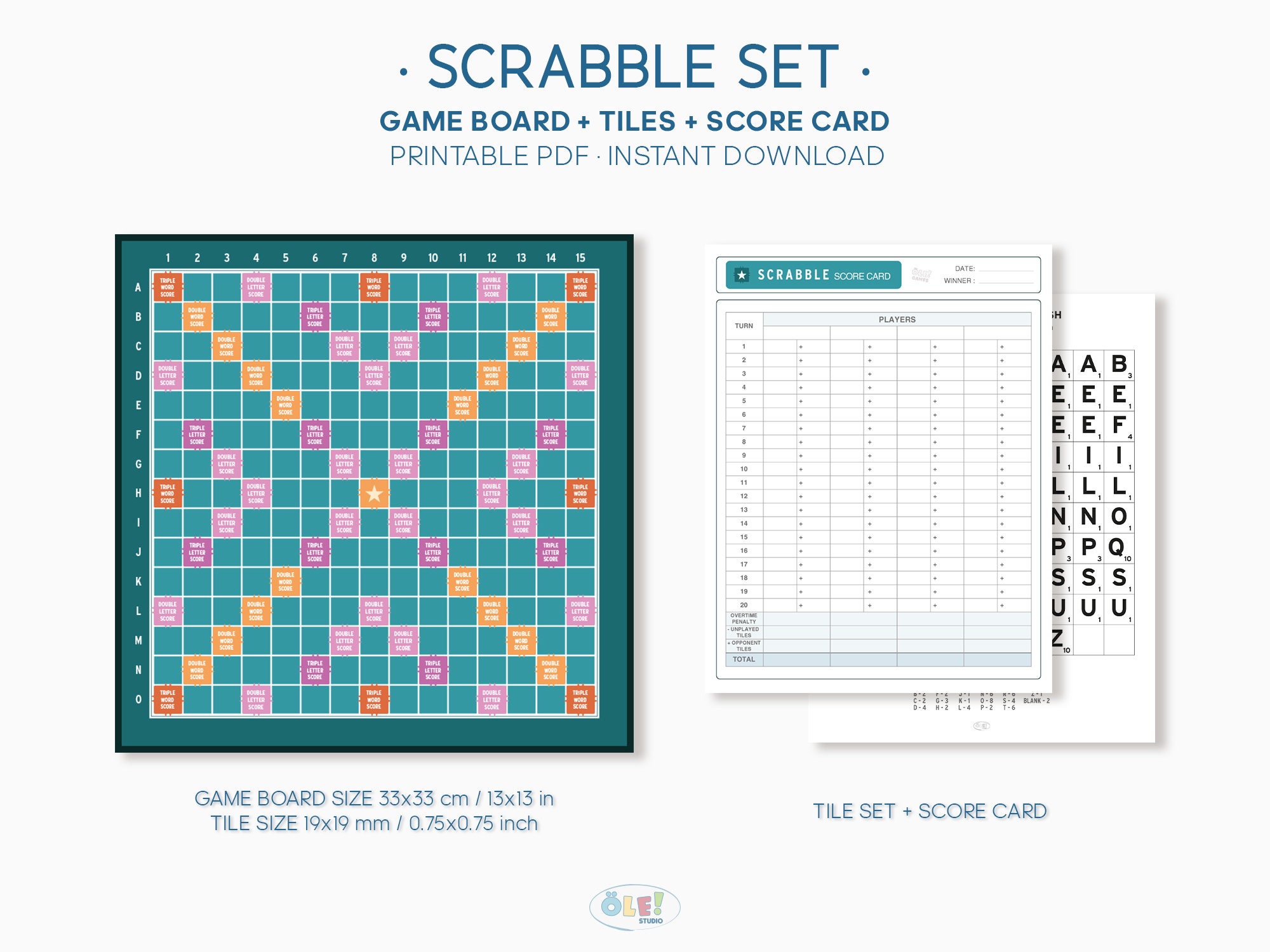 Classic Scrabble Set Gameboard, Tiles & Scorecards| English Scrabble ...
