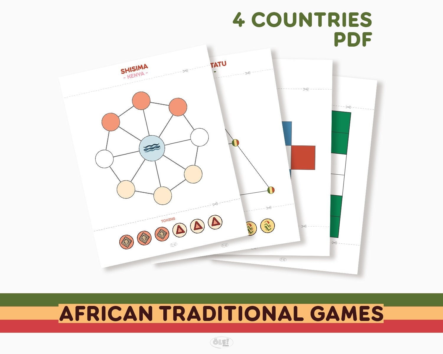 African Traditional Strategy Games Collection | 4 Printable PDF Games ...