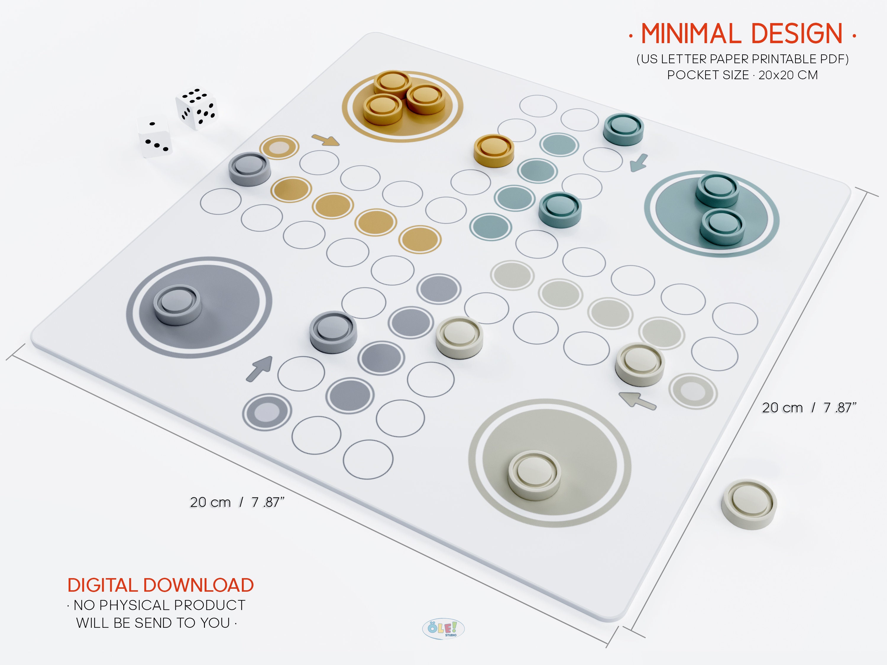 Minimal Parcheesi Ludo Gameboards & Tokens| Parcheesi Ludo Printable ...