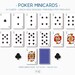 Classic 56 Poker Playing Mini Cards | Printable PDF | Png Svg Files ...