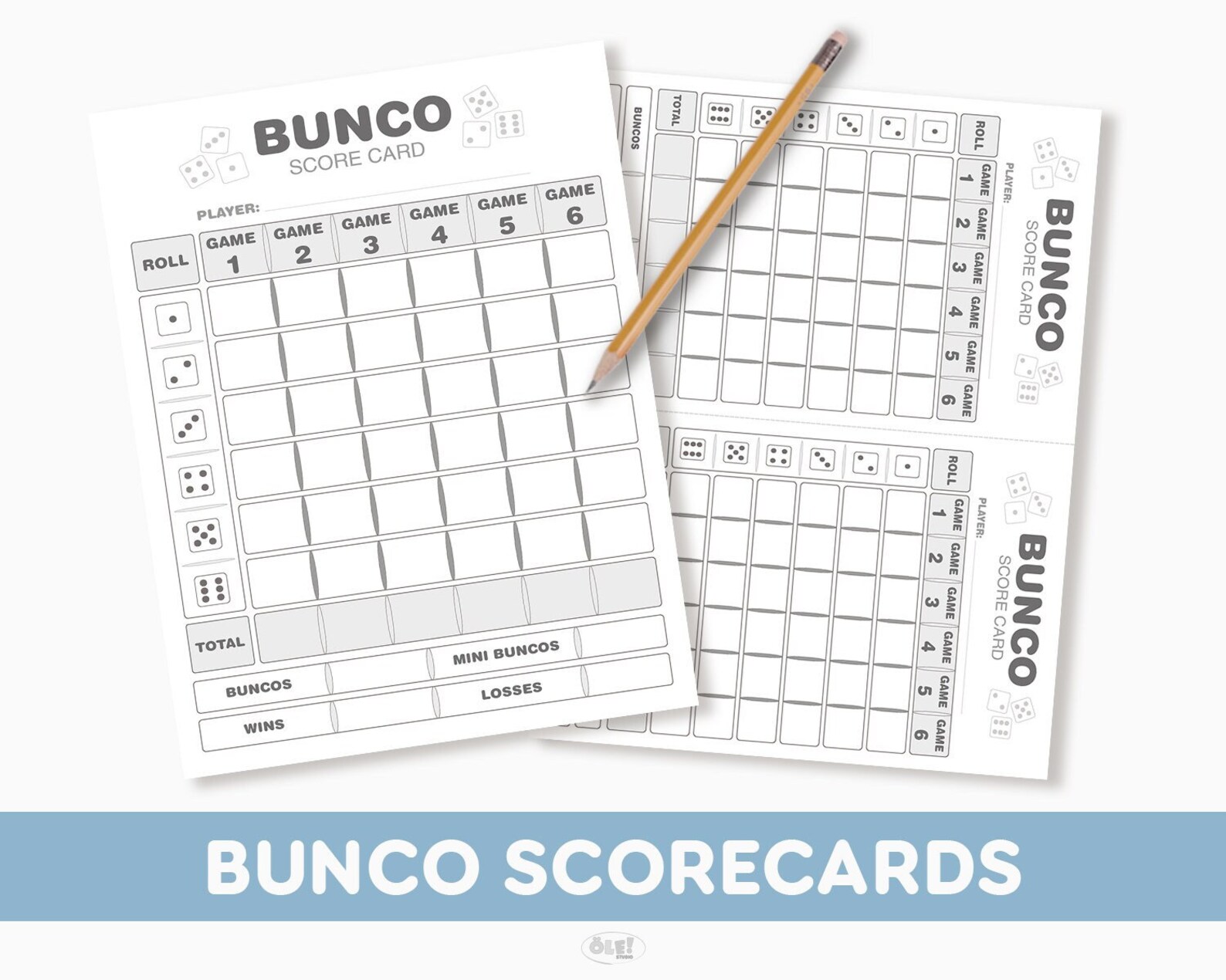 Bunco Scorecard | Bunco Scoresheet Printable PDF | Dice Game | US ...