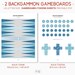 Colorful Backgammon Gameboards & Tokens| Backgammon Printable PDF ...