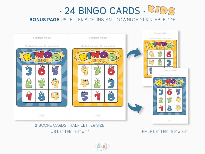 24 Bingo Cards for Kids| Digital Download Printable PDF | Fun Party ...