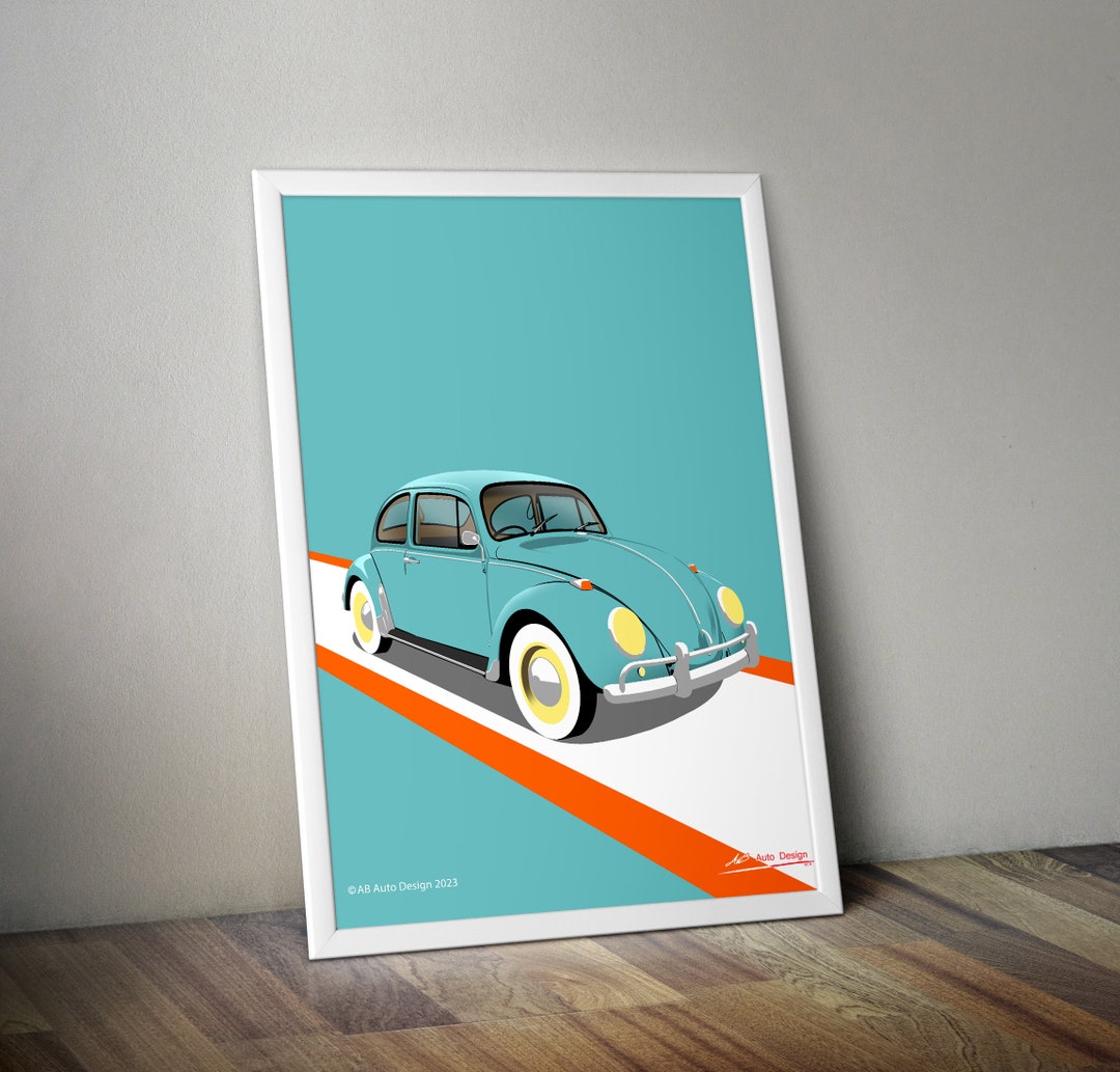 Volkswagen Beetle Poster - Etsy