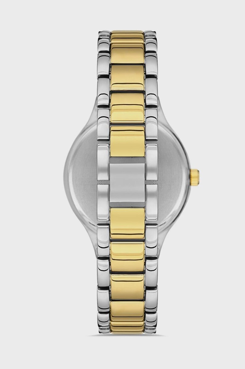 OMAX Watch Women's, Seiko Movement, Gold Plated Dial, 2 Tone Band ...