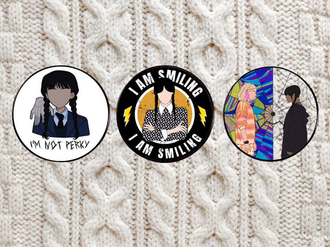 TV Adams Family Wednesday 3 PC Pin SET Alloy Enamel Handmade Pins, Tv ...