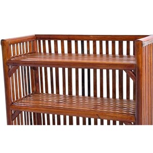 Handmade Crafts 4 Tier Bamboo Wooden Shoe Racks Slipper Stand Chappal ...