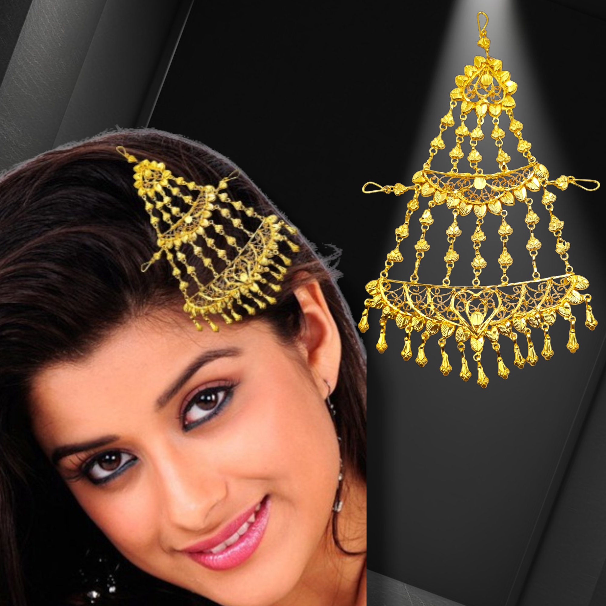 Very Beautiful, Real Gold Looking, Fancy, Trendy, Exclusive Design With ...