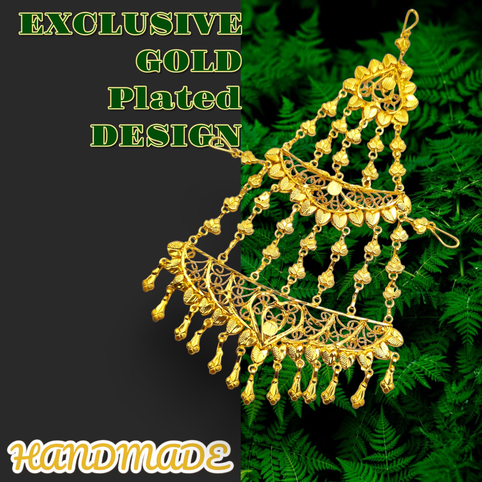 Very Beautiful, Real Gold Looking, Fancy, Trendy, Exclusive Design With ...