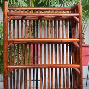 Handmade Crafts 4 Tier Bamboo Wooden Shoe Racks Slipper Stand Chappal ...