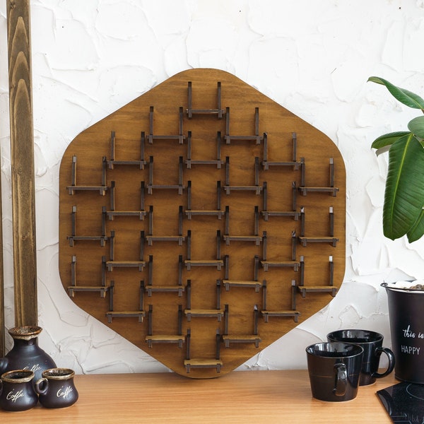 Wooden Shot Glass Wall Holder Etsy