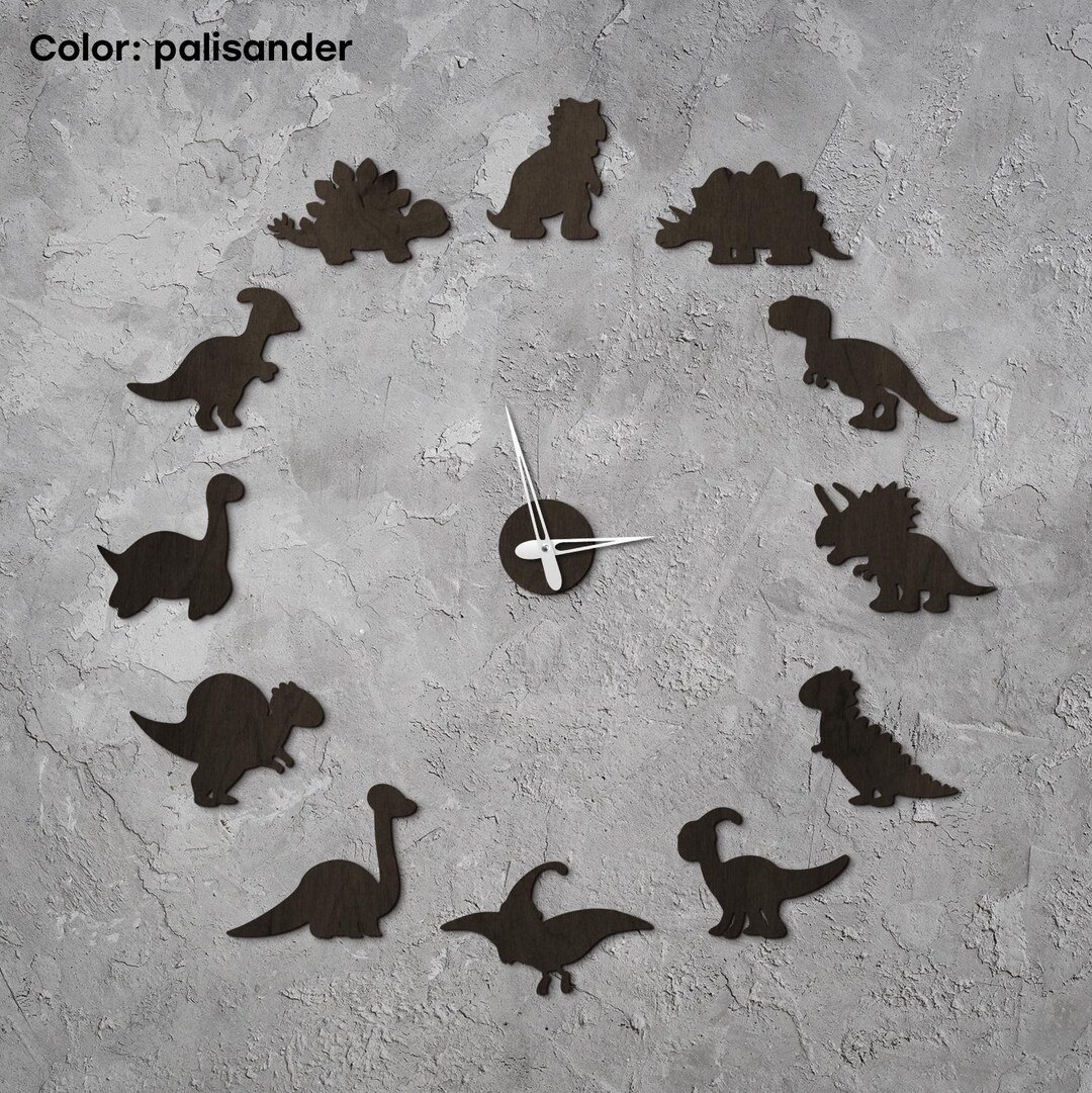 Dinosaur Clock Nursery, Dinosaur Clock Wall, Dino Clock, Dino Wall ...