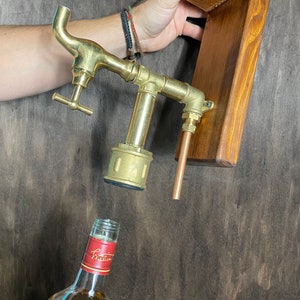 Steampunk Alcohol Dispenser, Whiskey Dispenser, Alcohol Dispenser, Wood ...