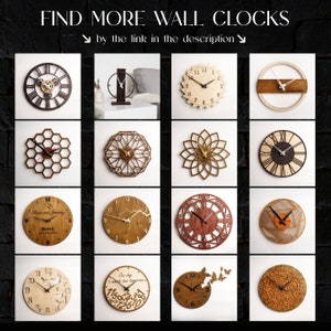 Modern Wall Clock Wood, Geometric Wall Clock, Wall Clock Minimalist ...