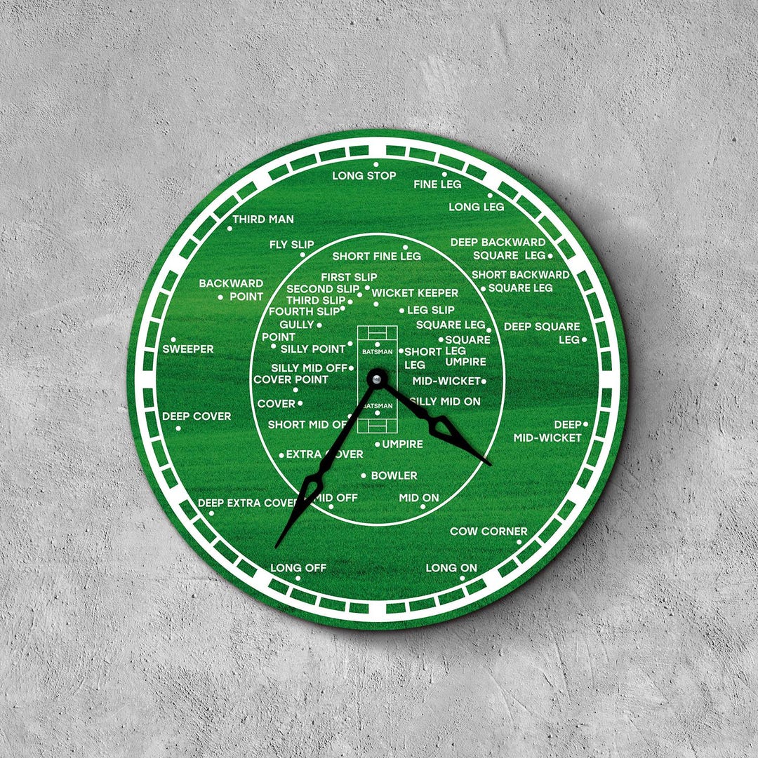 Cricket Field Clock, Cricket Wall Clock, Sports Wall Clock, Gifts for ...