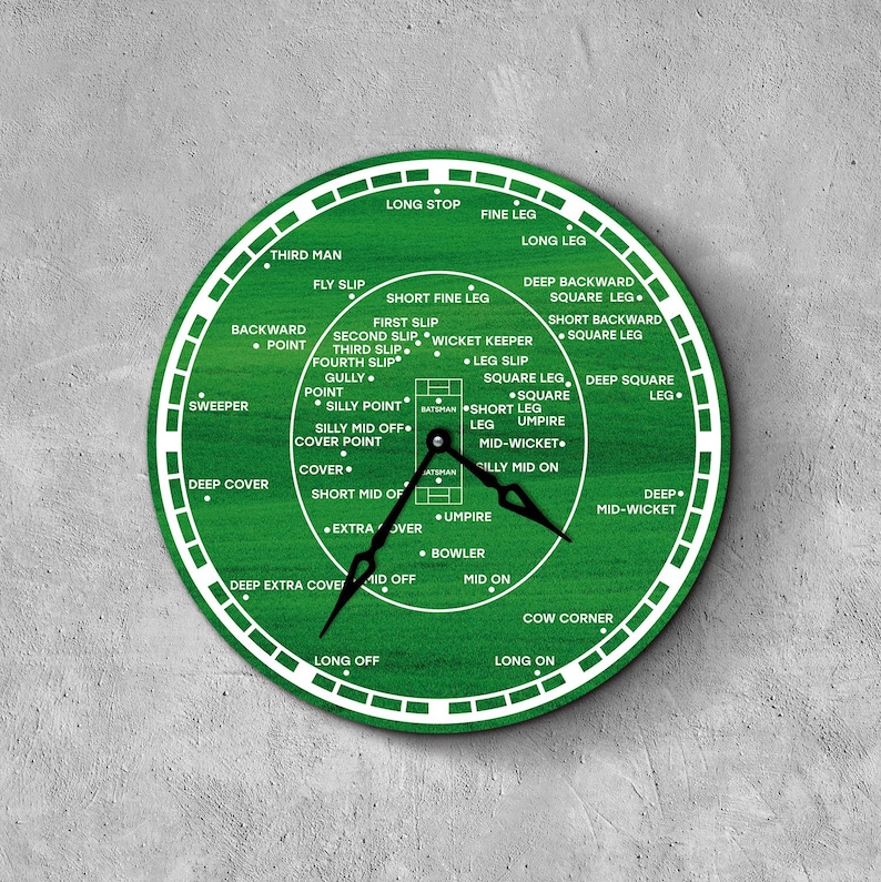 Cricket Field Clock, Cricket Wall Clock, Sports Wall Clock, Gifts for ...