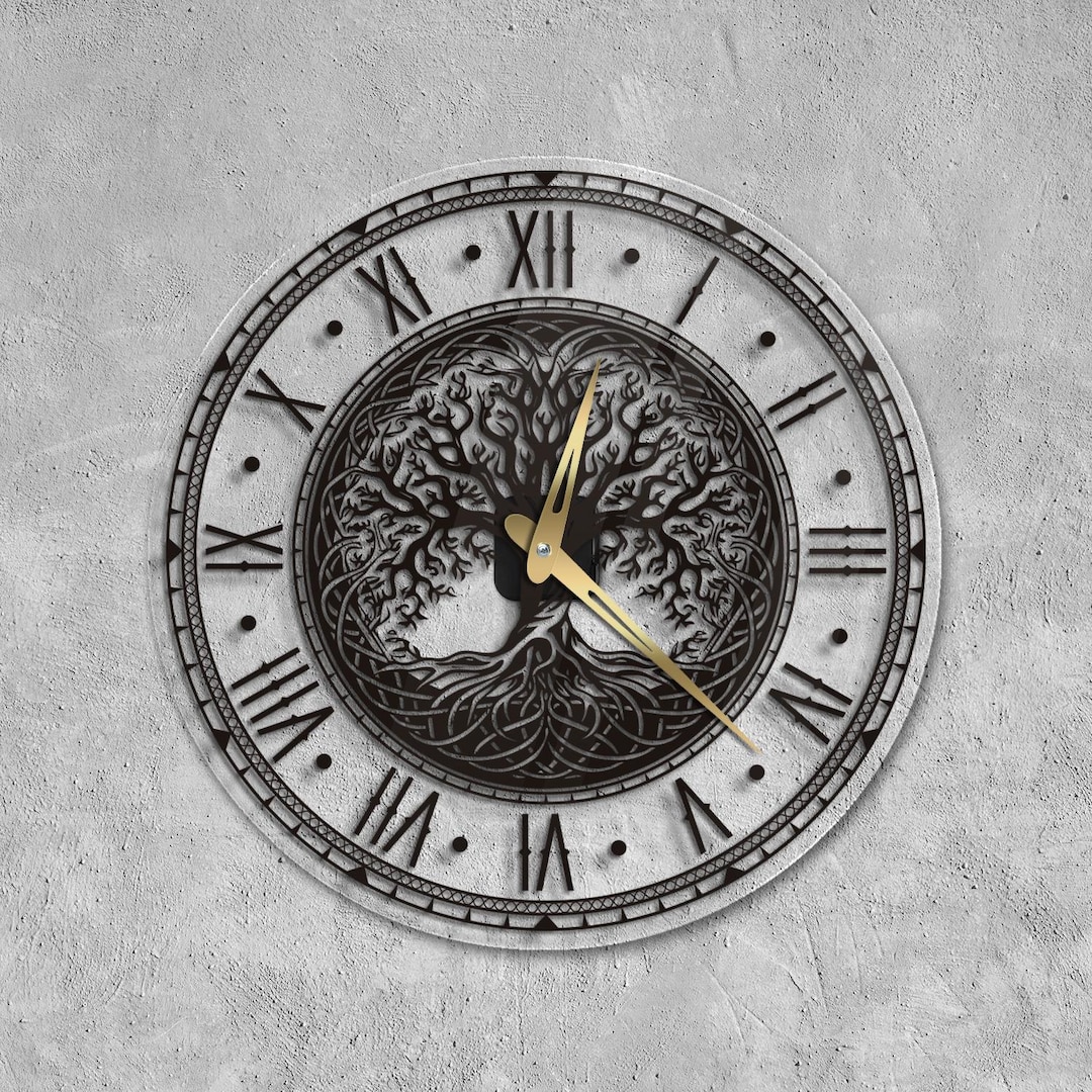 Tree of Life Wall Clock, Tree Wall Clock, Nature Wall Clock, Forest ...