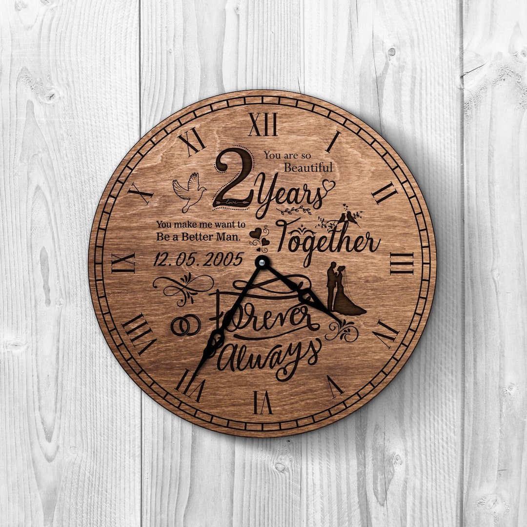 Anniversary Clock Gift, Family Name Clock, Anniversary Clock for ...